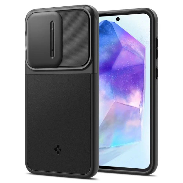 Калъф SPIGEN Optic Armor за Samsung A55 Black | GSM4e.com